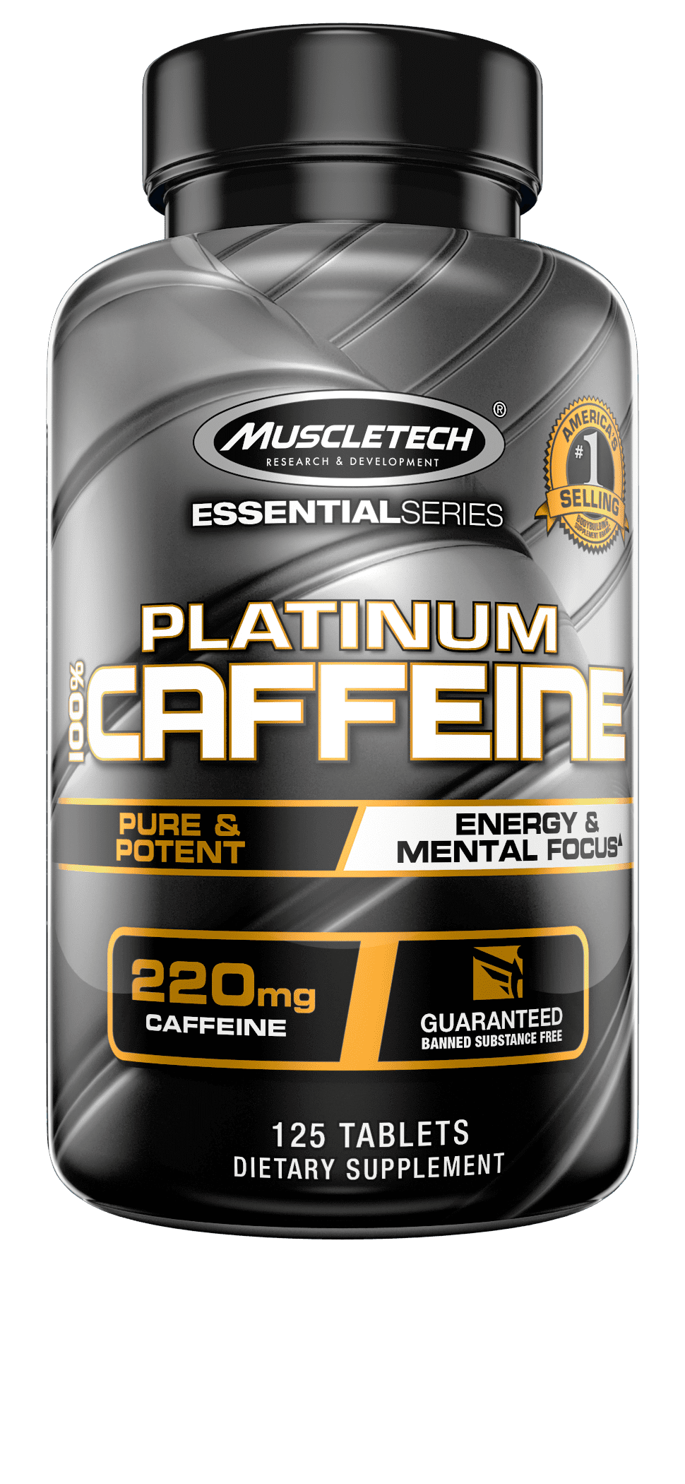 MuscleTech Workout Enhancer, 100% Pure Caffeine Pills for Energy ...