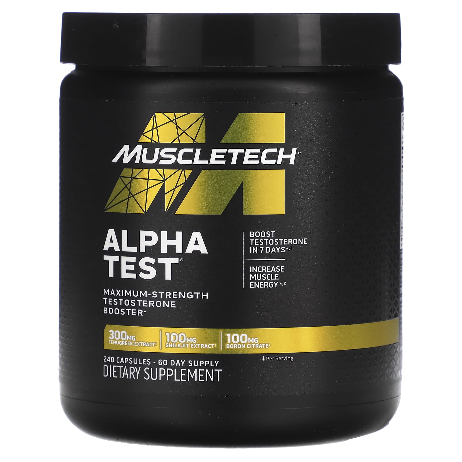 MuscleTech AlphaTest ATP, Tribulus & Boron Men's Fitness Supplement ...