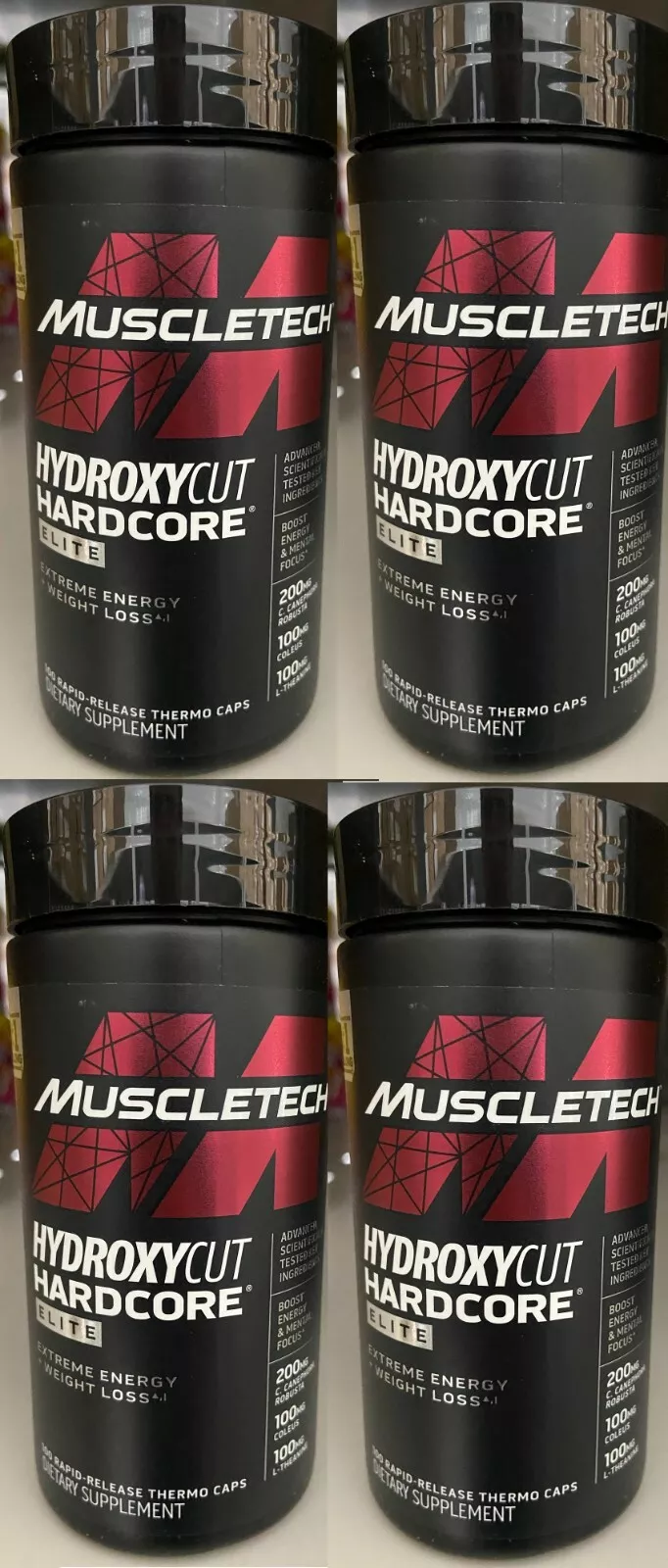MuscleTech Hydroxycut Hardcore Elite 100ct. 4 Pack Free Fast USPS Ship - Walmart Business Supplies
