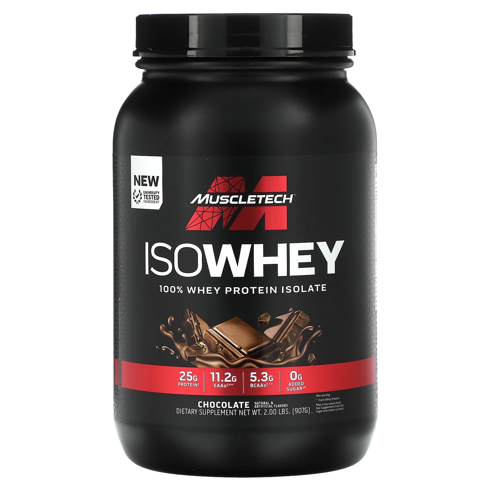 MuscleTech IsoWhey, 100% Whey Protein Isolate, Chocolate, 2 lbs (907 g ...