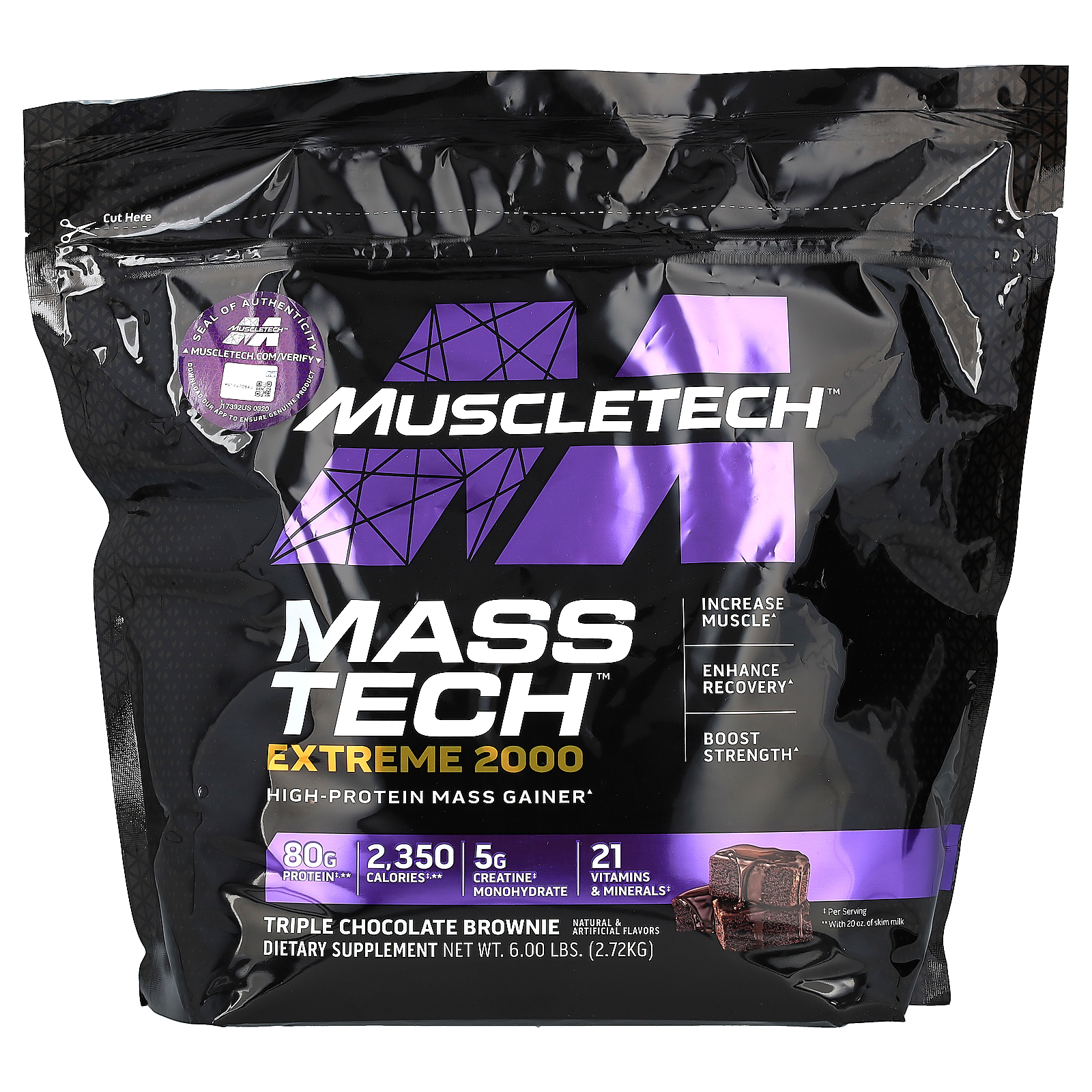 MuscleTech Mass Gainer Mass-Tech Extreme 2000, Muscle Builder Whey ...