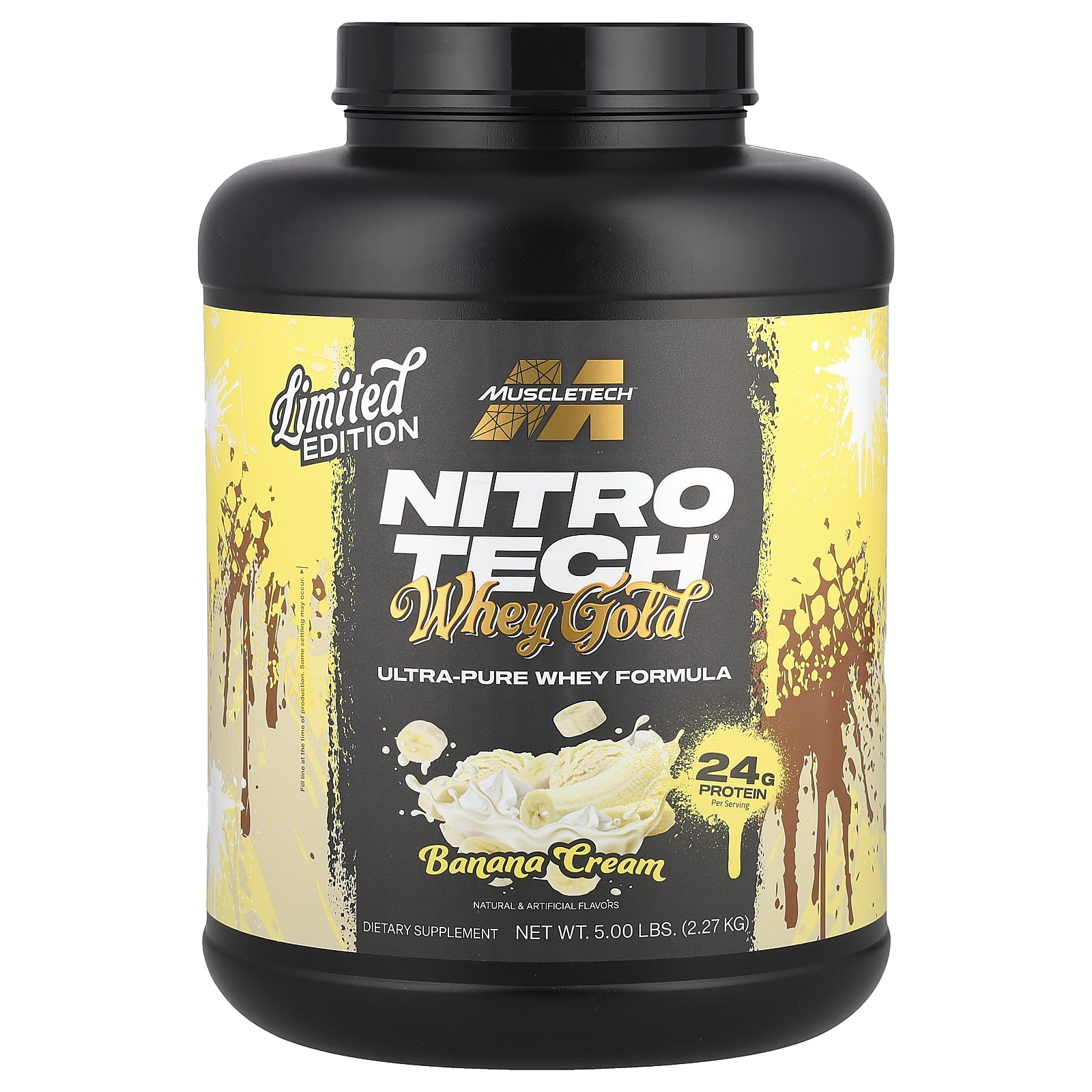 MuscleTech Nitro-Tech® Whey Gold, Banana Cream, 5 lbs (2.27 kg ...