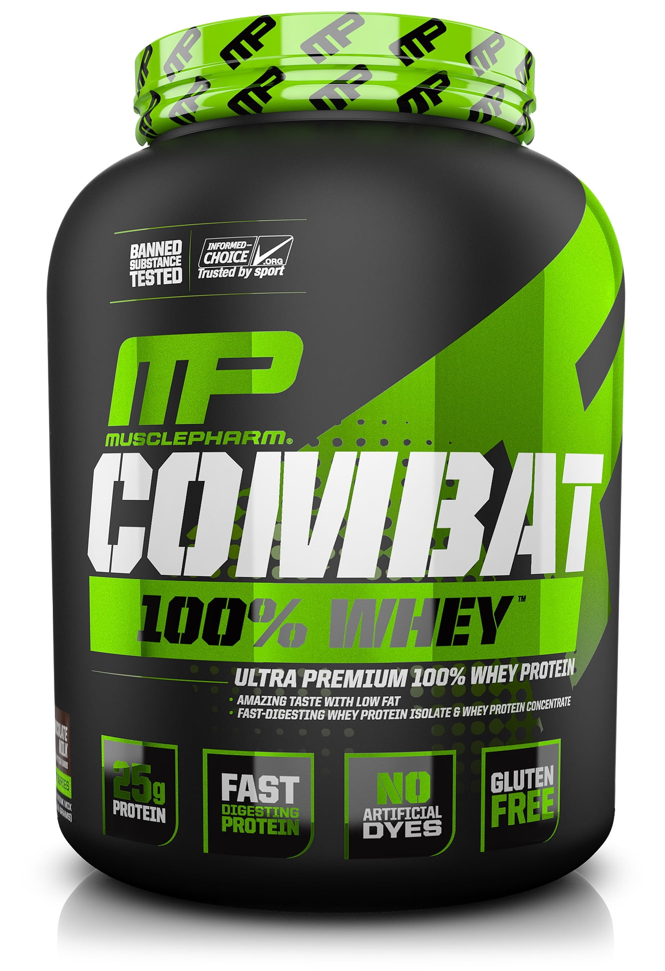 Musclepharm Combat 100% Whey Protein Powder, Vanilla, 25g Protein, 5 Lb ...