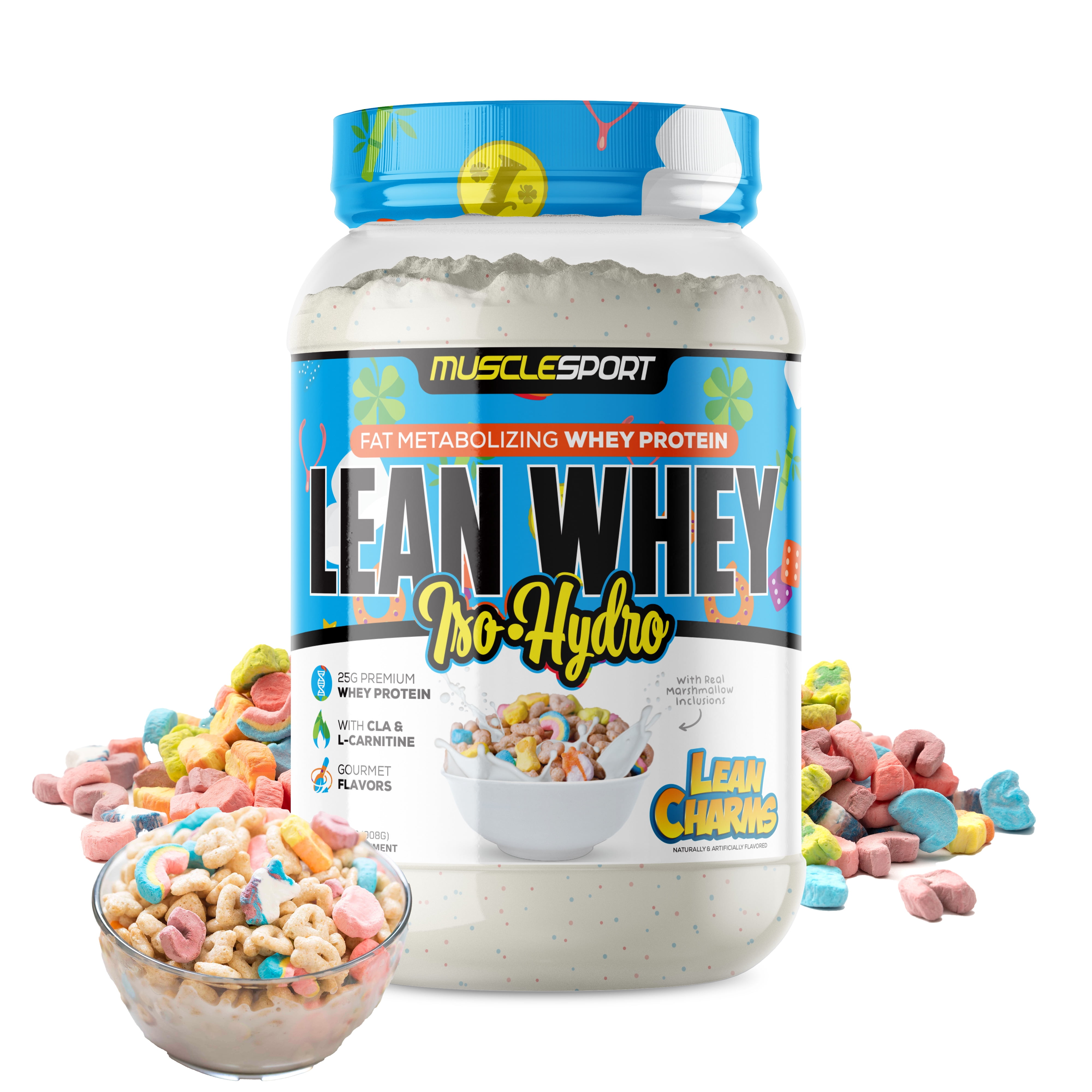 Musclesport Lean Whey™ Iso Hydro Protein Powder, Lean Charms - Gluten ...