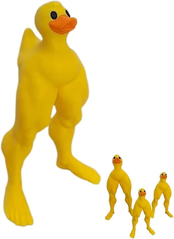 Muscular Legs Duck, 3D-Printed Muscular Buff Duck Statue Ornament, Fun ...