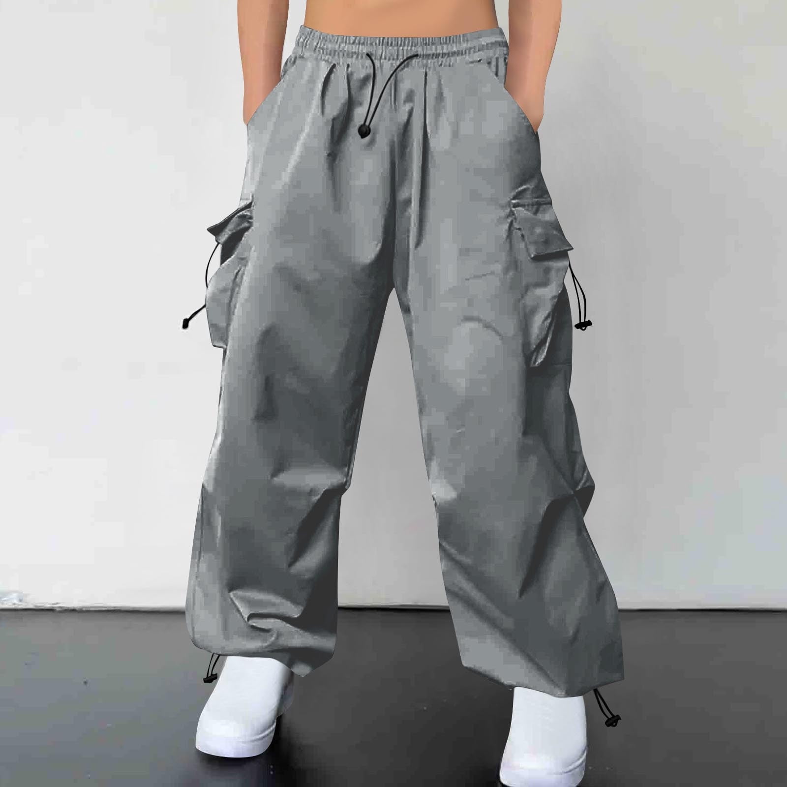 Muscularfit Carpenter Mens Dress Slacks Hiking Gray Pants Cargo Baggy ...