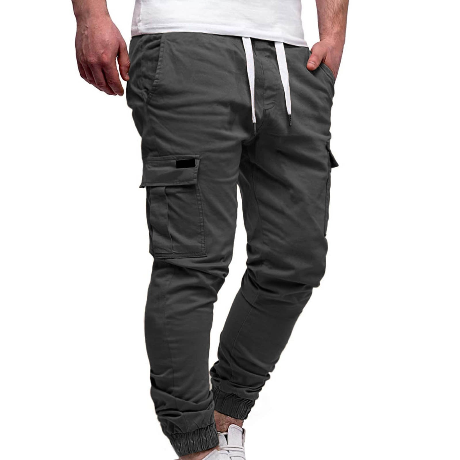 Muscularfit Carpenter Mens Golf Pants Warm Gray Slacks Cargo Ankle ...