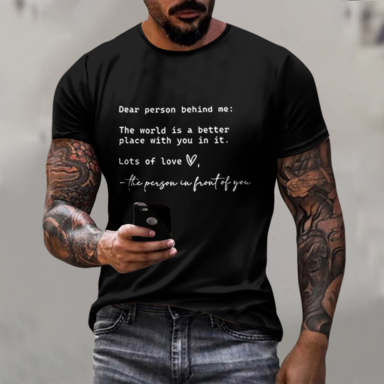 Muscularfit Compression Shirts for Men Short Sleeve Black Quotes Crew ...
