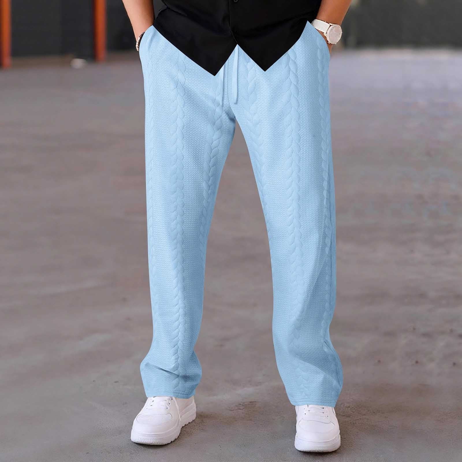 Muscularfit Flowy Plus Size Yoga Pants Men Loose Blue Streetwear Baggy ...