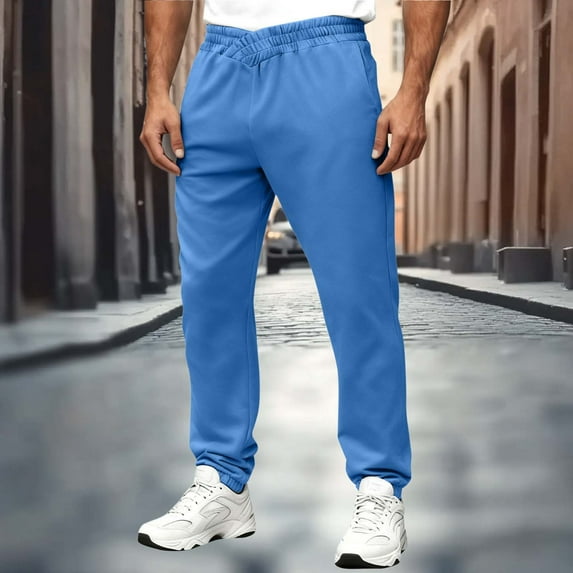 Muscularfit Formal Pants for Men with Stretch Elastic Waist Relaxed Fit ...