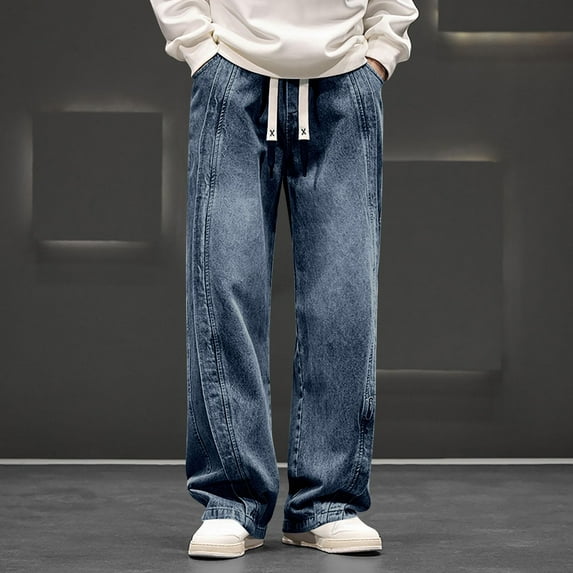 Muscularfit Relaxed Fit Jeans for Men with Flex Bottoms Long Jeans Men ...