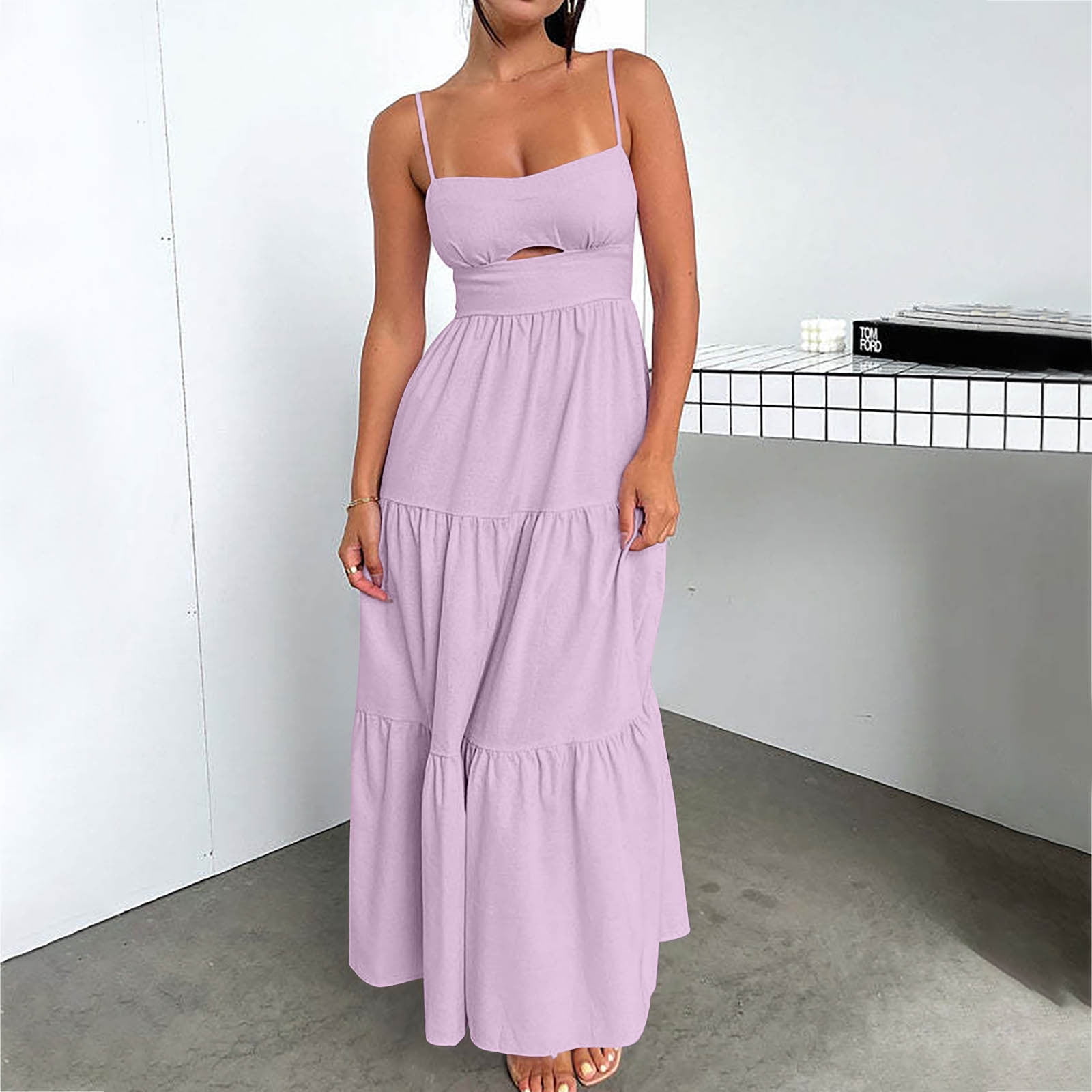 Muscularfit Tiered Womens Dresses Summer Maxi Floral Loose Casual ...