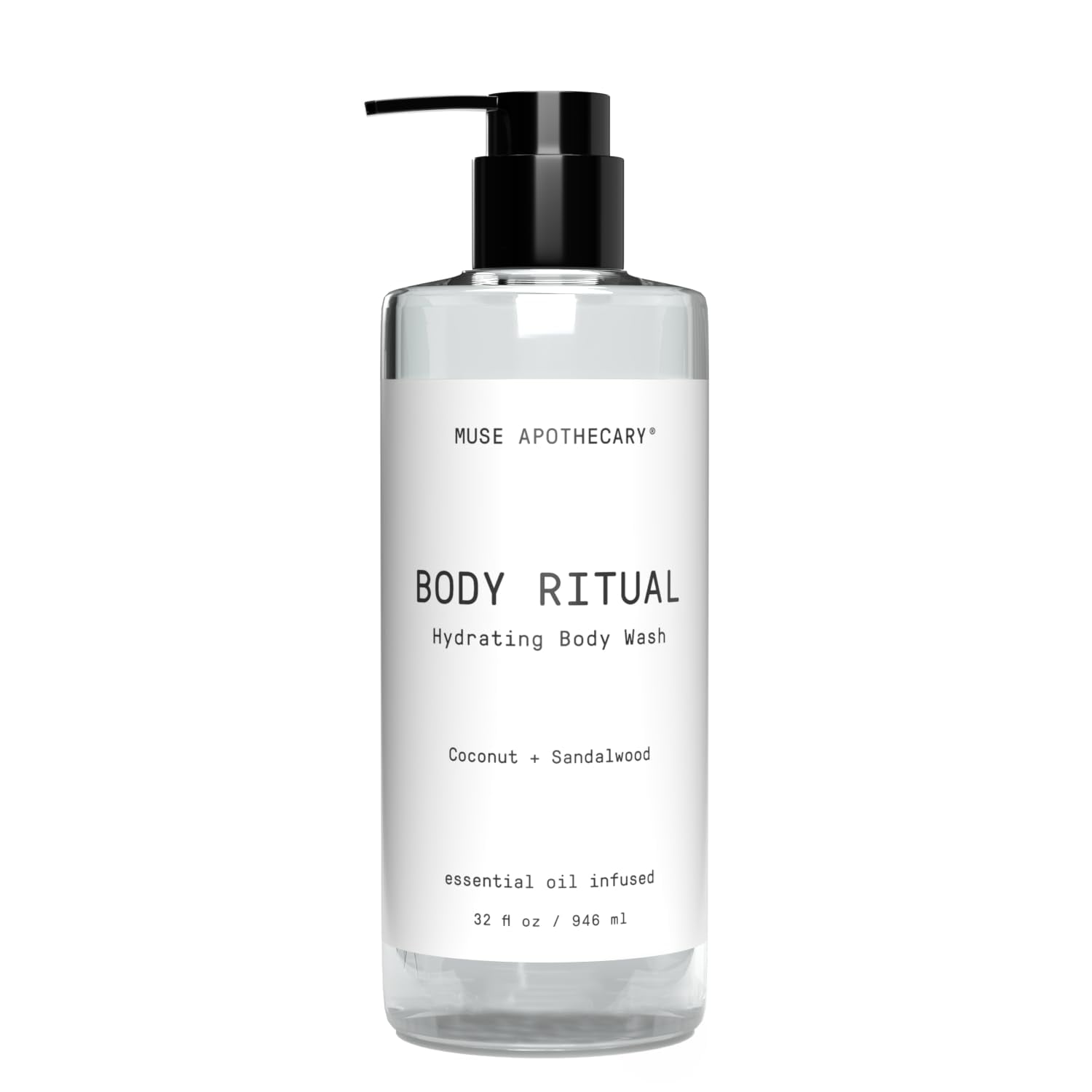 Muse Apothecary Body Ritual XEF1 Hydrating - Coconut Sandalwood Body Wash for Women & Men ...