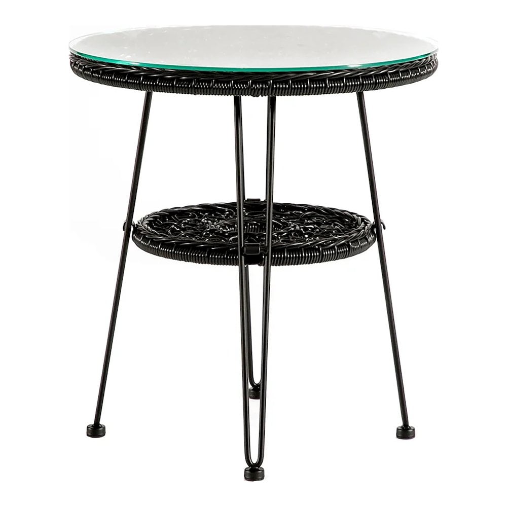 Muse & Lounge Co. Serene Wicker / Rattan Round Outdoor Coffee Table in ...