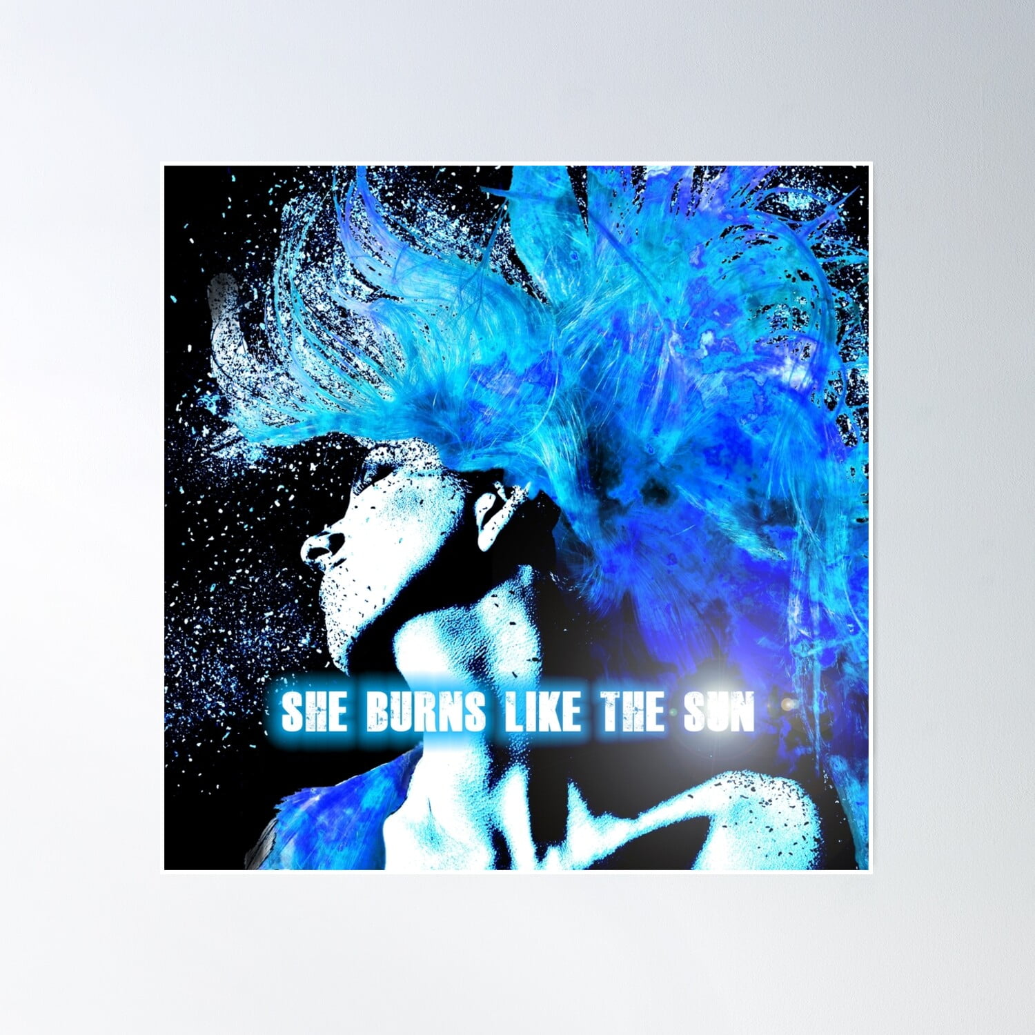 Muse Sunburn Blue Poster Wall Art, Modern Wall Decor, 16x16 UNFRAMED ...
