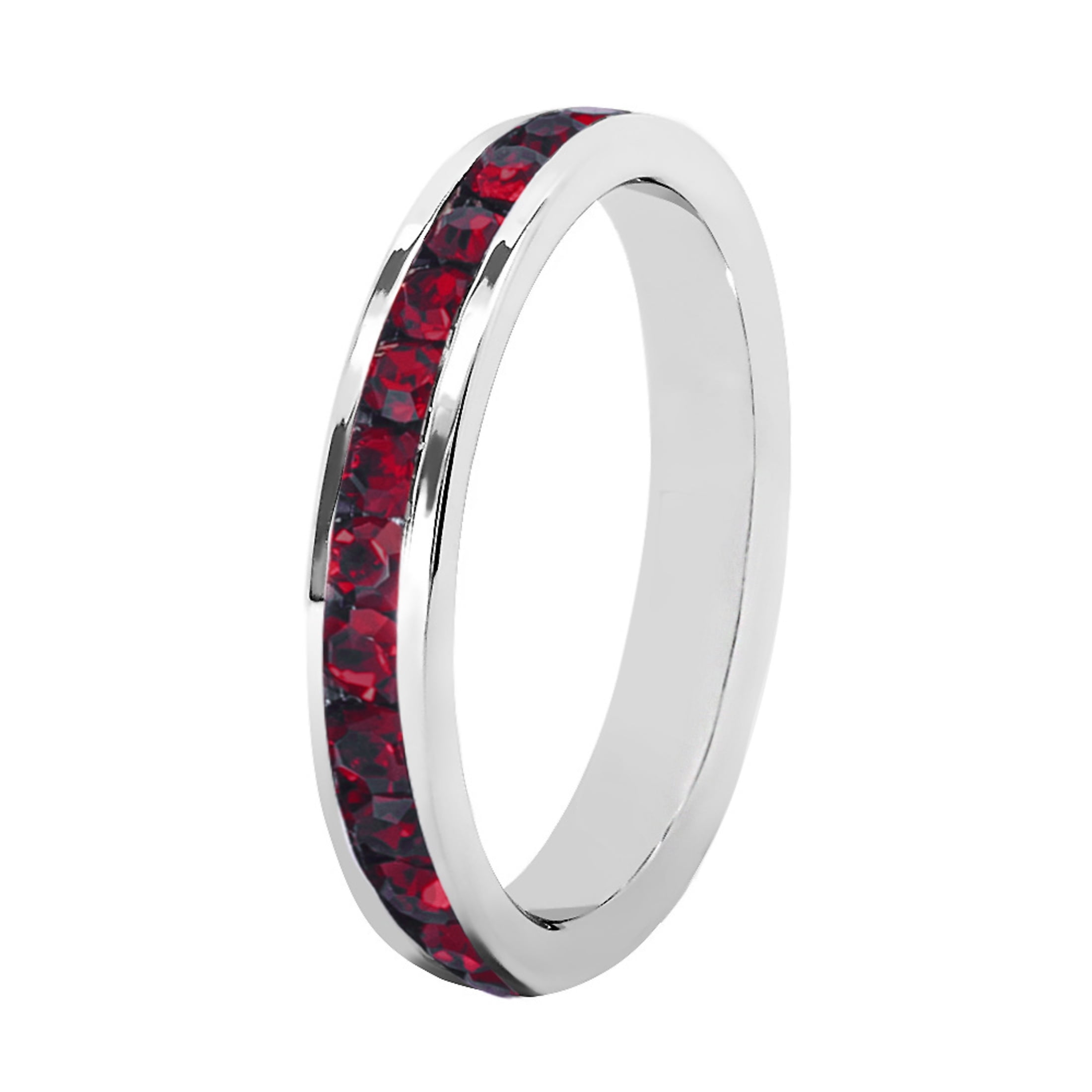 Muses Art Design Birthstone Eternity Band Ring (Channel Set/Full Round ...