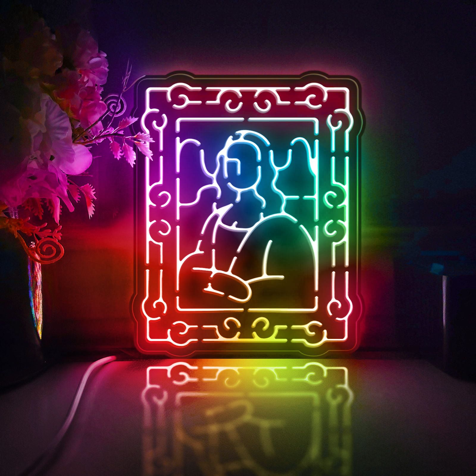 Museum Art Painting Led Light Box, Dimmable Neon-Like Light Signs USB ...