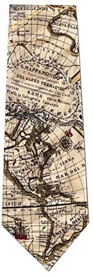 Museum Artifacts World Globe Map Silk Tie - Walmart.com