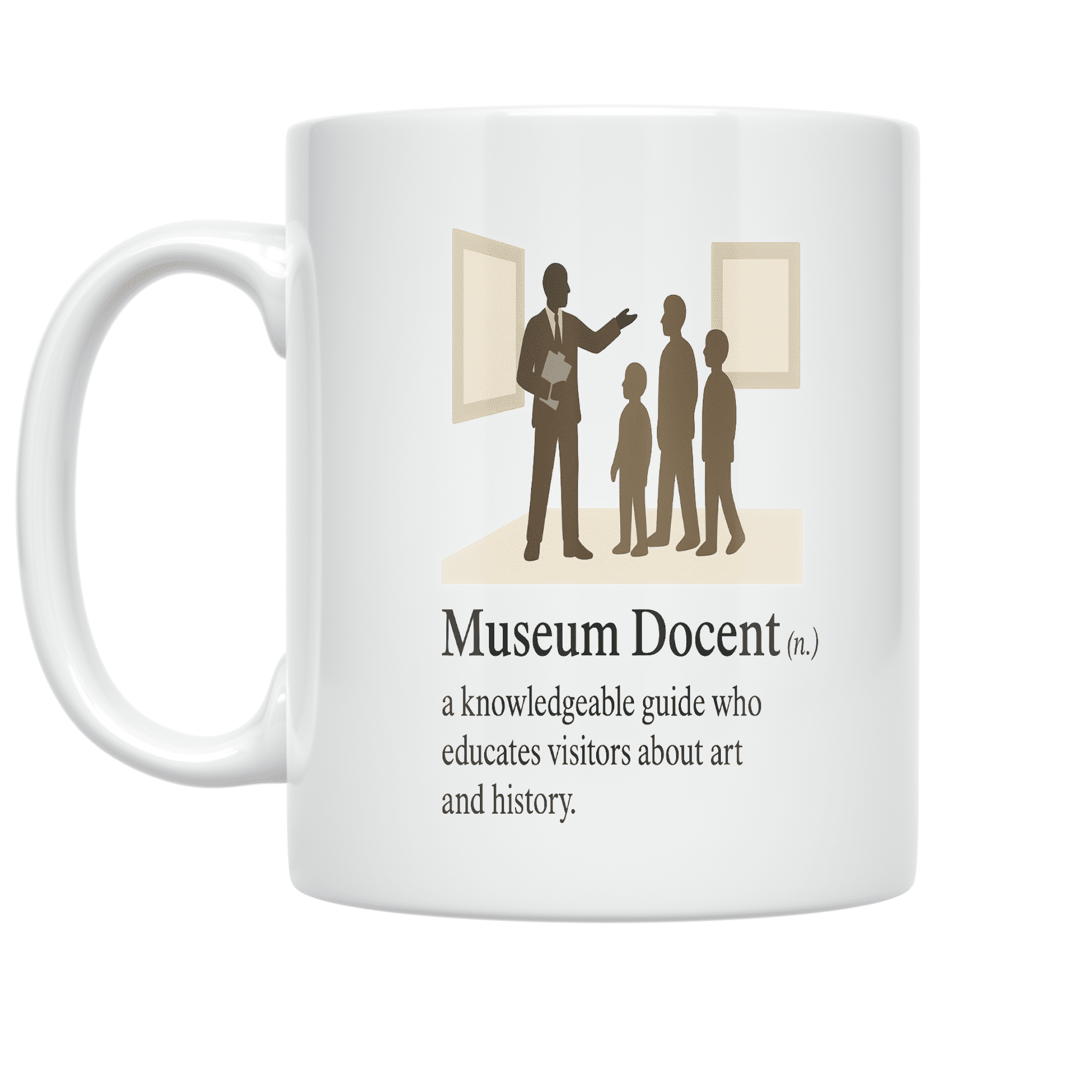 Museum Docent Guide Art Design - Art Enthusiast - 11 oz Ceramic Coffee ...