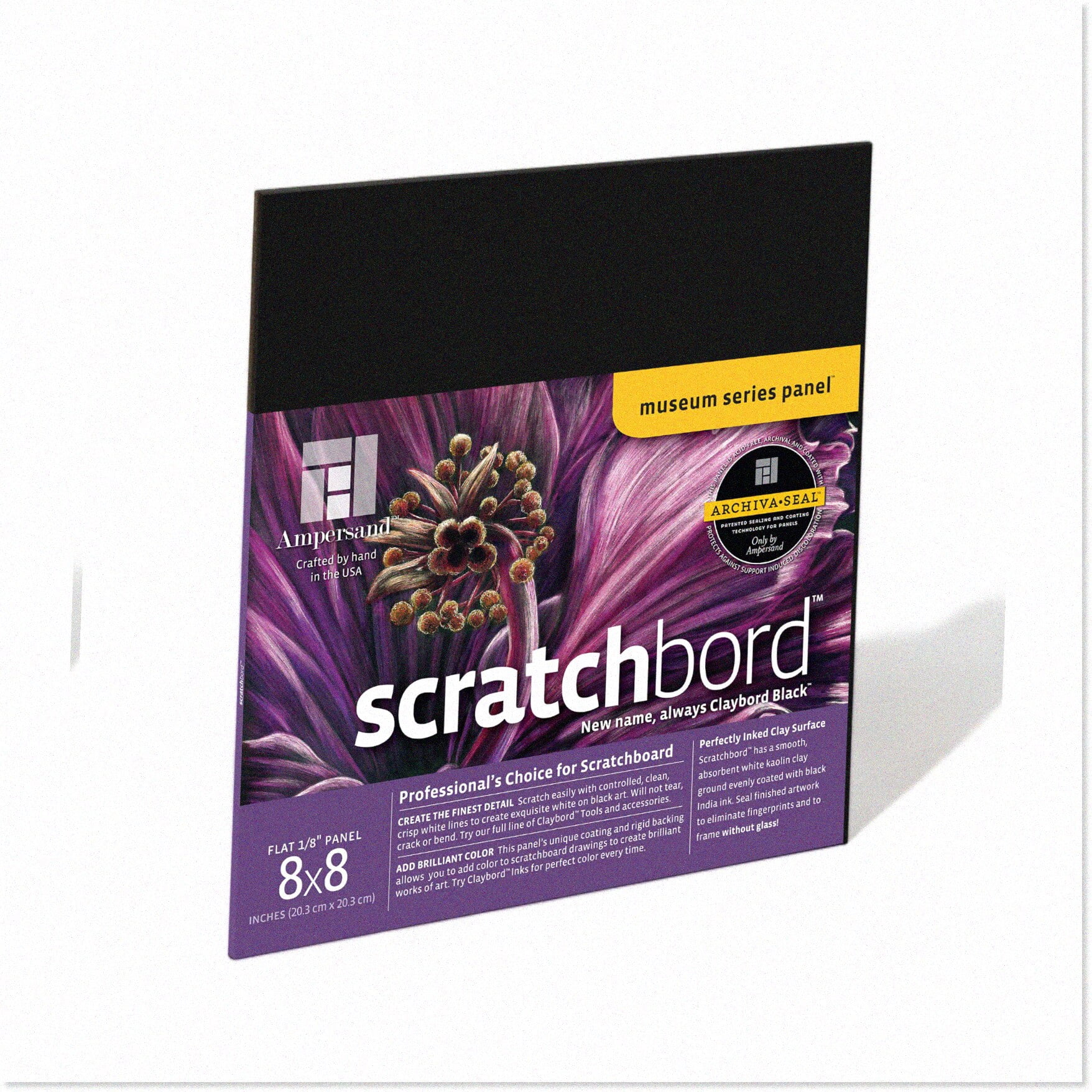 Museum Scratchbord: 1/8" Flat Profile, 8" x 8" Scratch Panel for ...