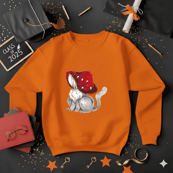 Mush Cat Funny Mushroom Cat Cottagecore Whimsical Cute Aesthetic Design ...