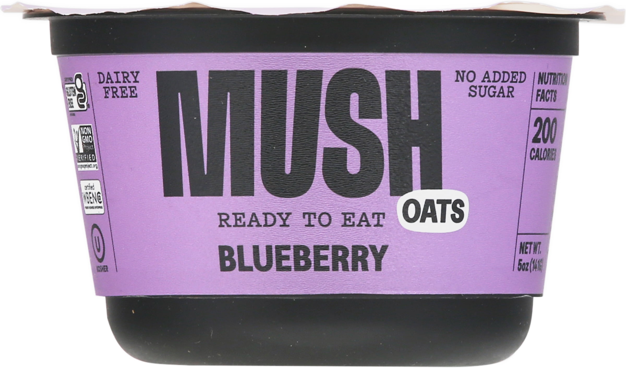 Mush Overnight Oats Blueberry, Instant, 5g Protein, 200 Calories, 5oz ...