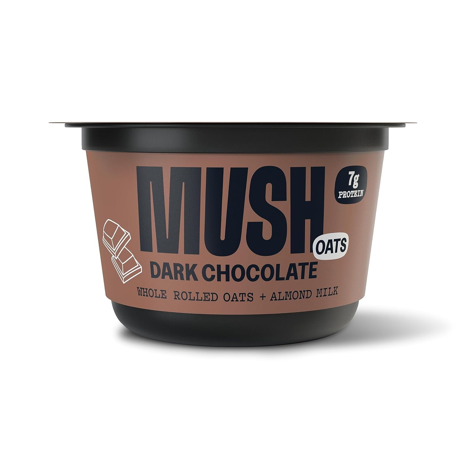 Mush Overnight Oats Dark Chocolate, Instant, 7g Protein, 220 Cal, 5oz ...