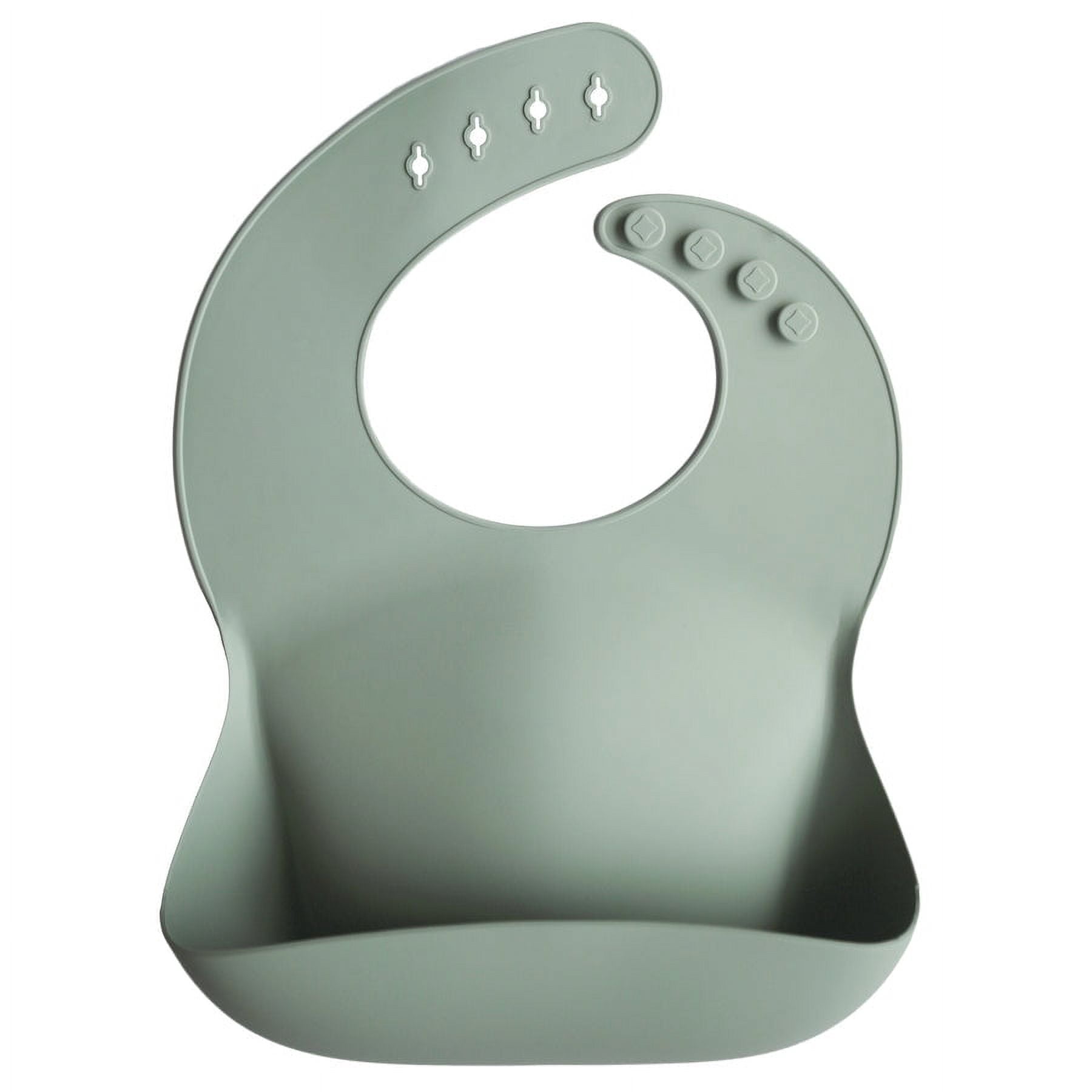 Mushie Silicone Baby Bib - Adjustable, Unisex Waterproof Toddler Bib ...