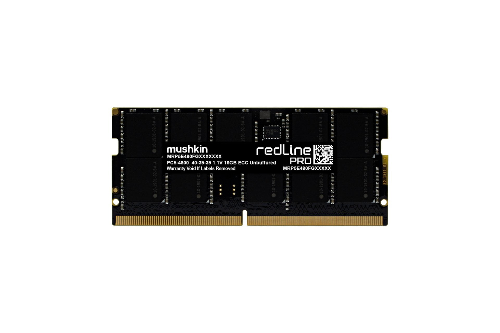 Mushkin 32GB DDR5 SODIMM PC5-4800 ECC 2Rx8 40-39-39 1.1V Redline Pro Model MRP5T480FGGD32G28 ...
