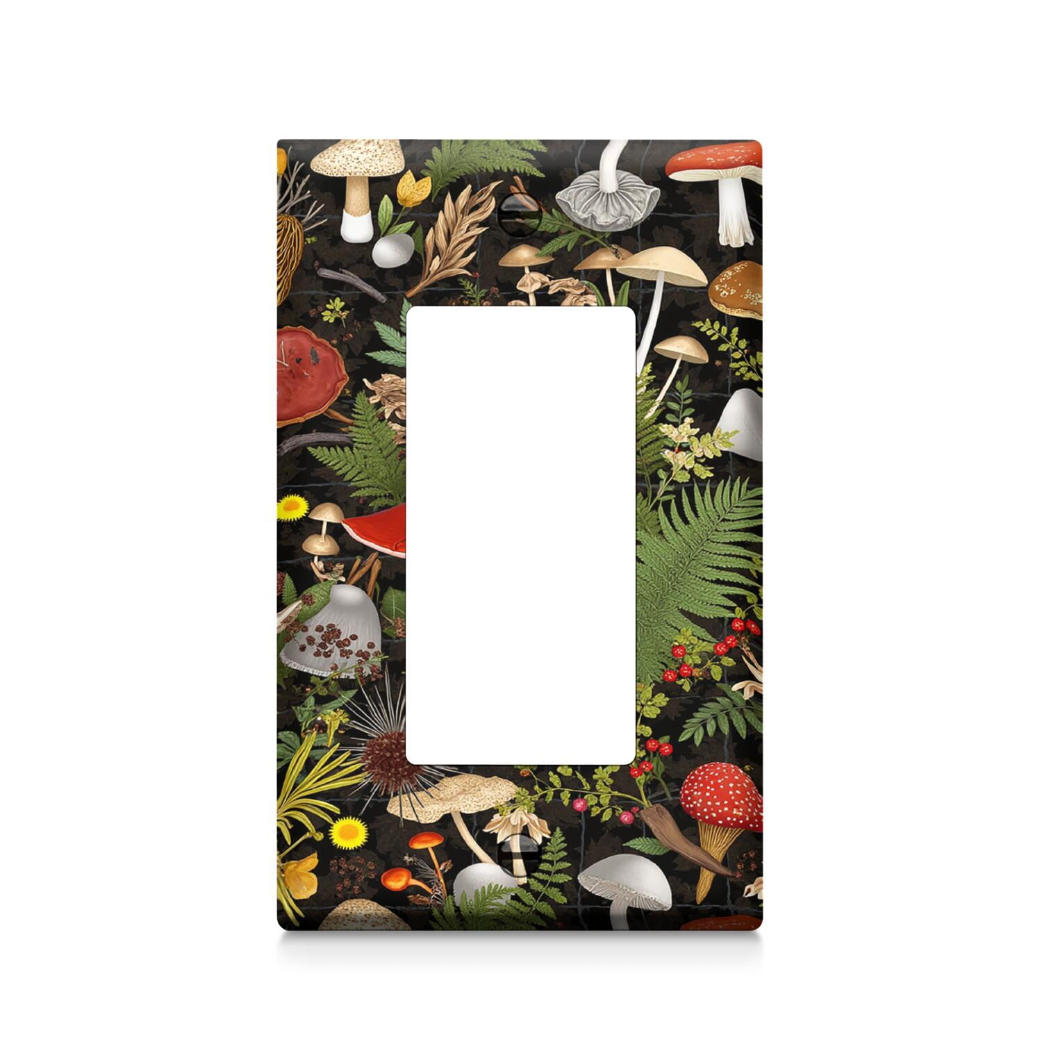 Mushroom 1 Gang Switch Cover Funky Vintage Boho Decorative 1Gang ...