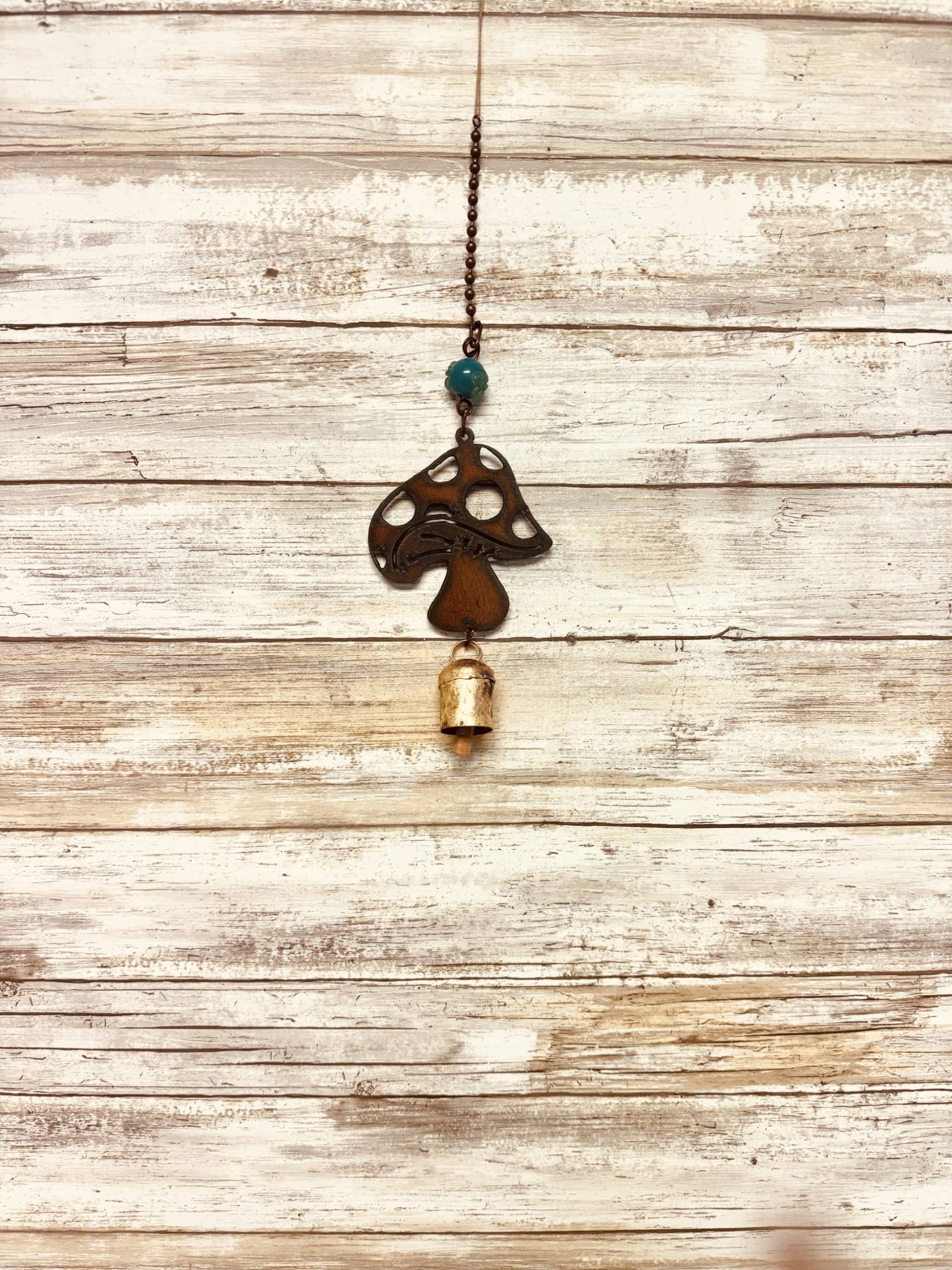 Mushroom #2 Garden Bell Rusted Metal Whimsical Bell Chime - Walmart.com