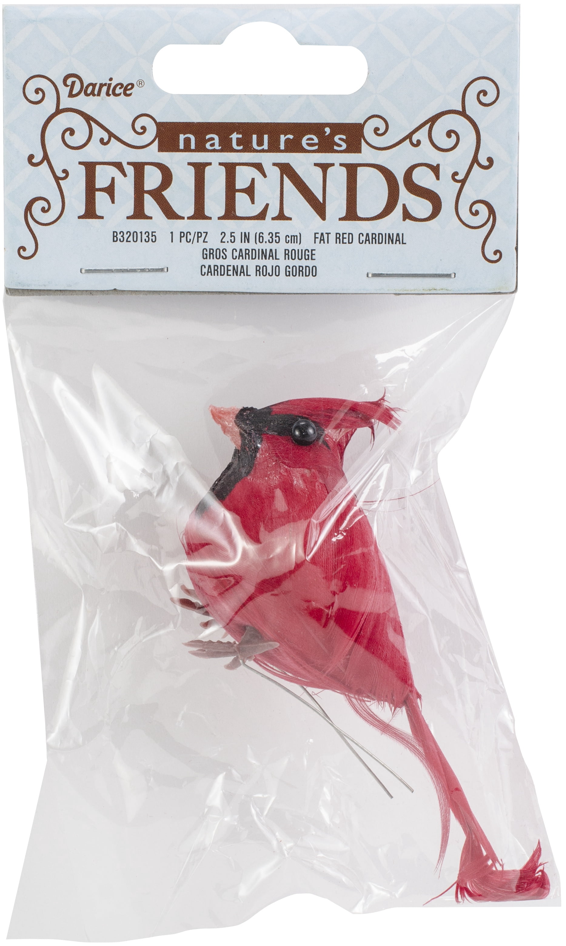 Mushroom Bird 2.5"-Fat Cardinal - Walmart.com