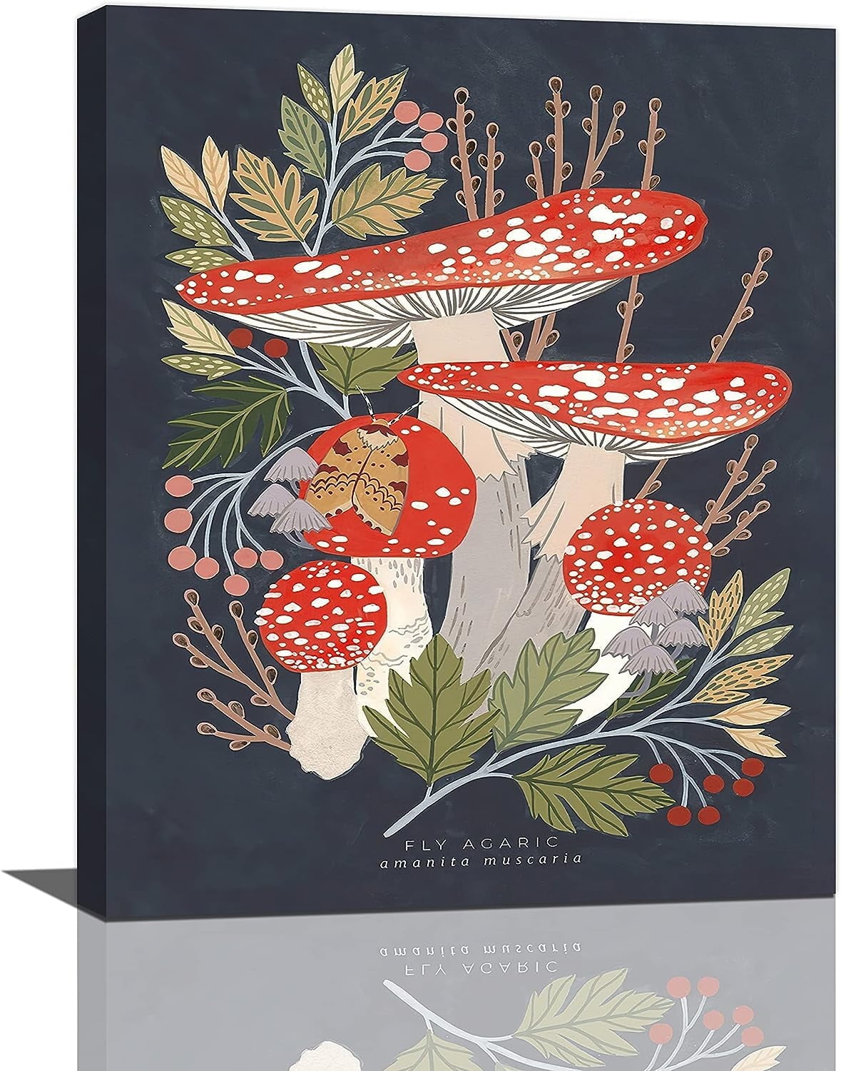Mushroom Botanical Wall Art Mushroom Kitchen Decor Canvas Prints ...