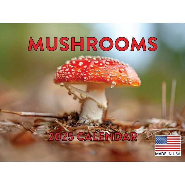 Mushroom Calendar 2025 Mushrooms Monthly Wall Calender 12 Month | Made ...