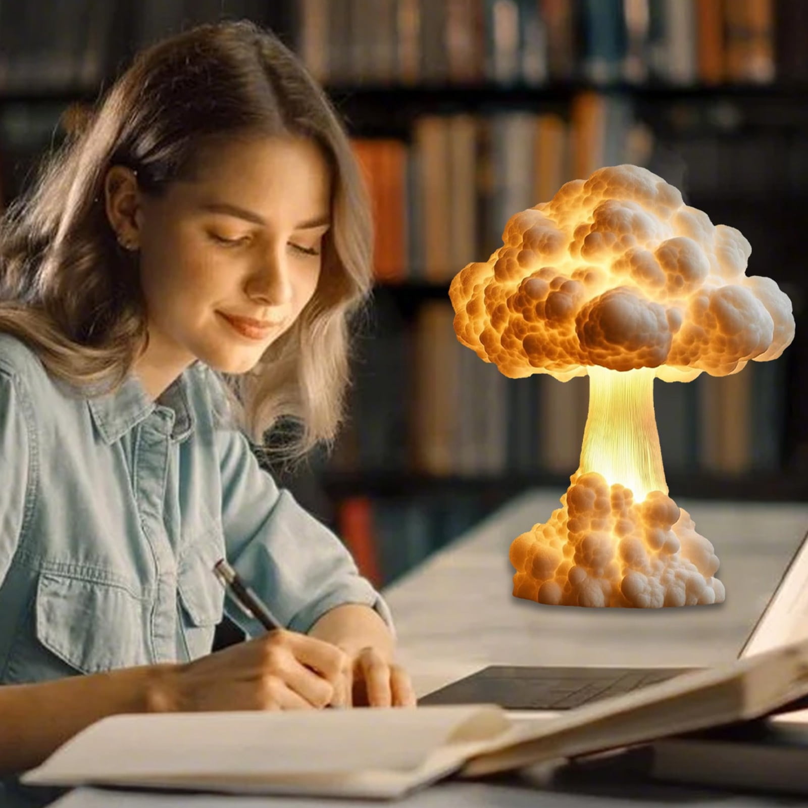 Mushroom Cloud Table Lamp Atomic Bomb Blast Explosion Night Light, 3D ...