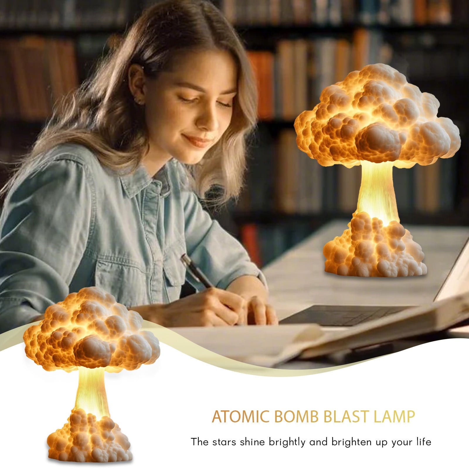 Mushroom Cloud Unique Lamps 3D Aesthetic Lamp - Walmart.com