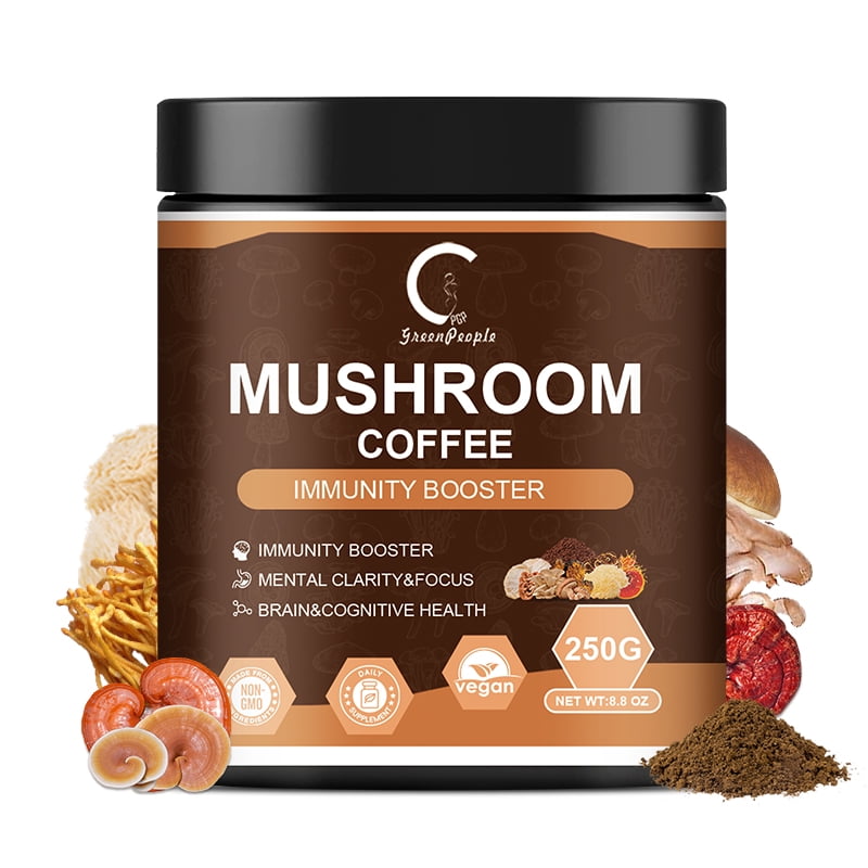 Mushroom Coffee Powder, Mushroom Supplement Powder, Mushroom Blend Complex for Focus & Memory ...