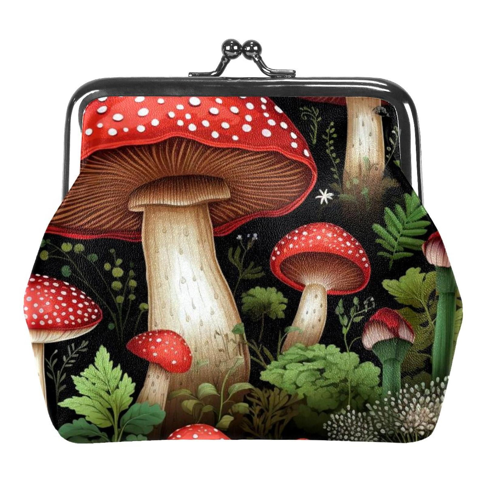 Mushroom Coin Purse, Kiss Lock Coin Purse, Large Capacity Coin Pouch ...