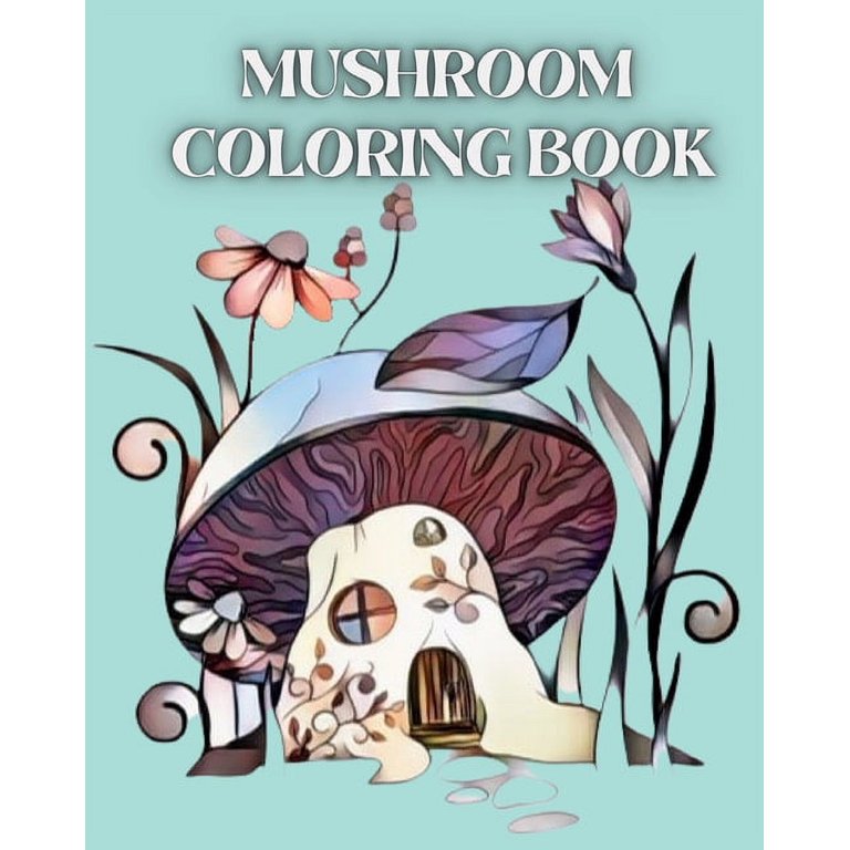 mushroom coloring book pages
