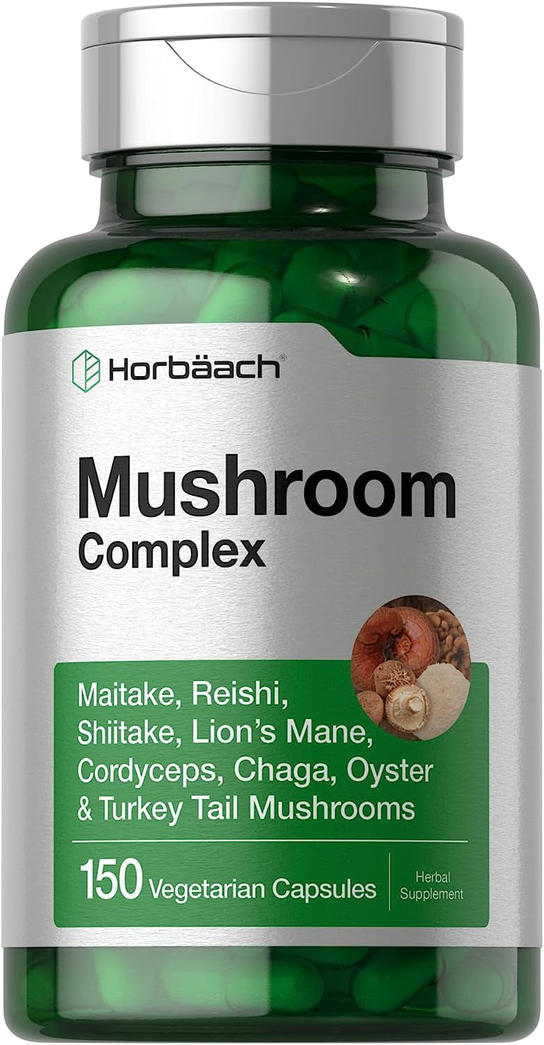 Horbaach Mushroom Complex Health Supplement | Lions Mane, Vitamins ...