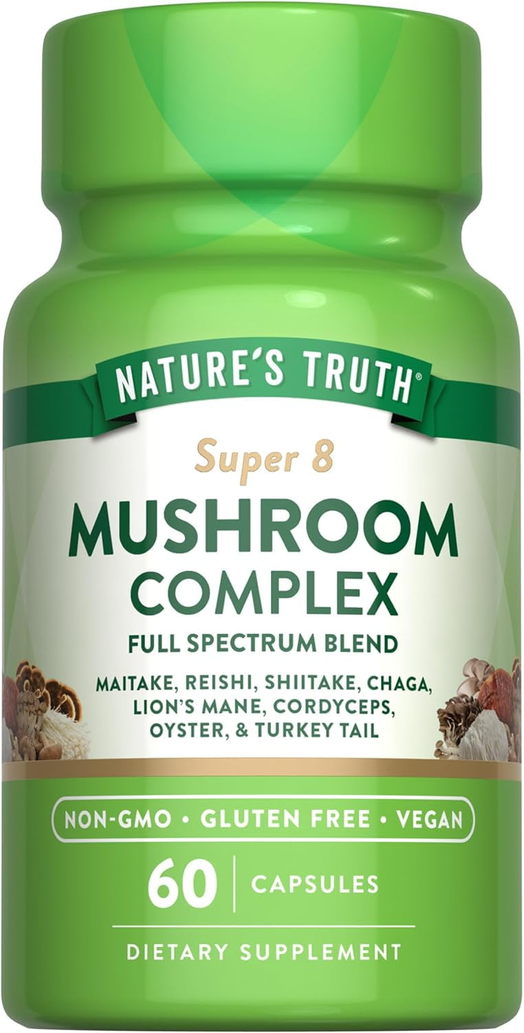 Nature's Truth Mushroom Complex Capsules, 60 Count, Full Spectrum, Lion ...