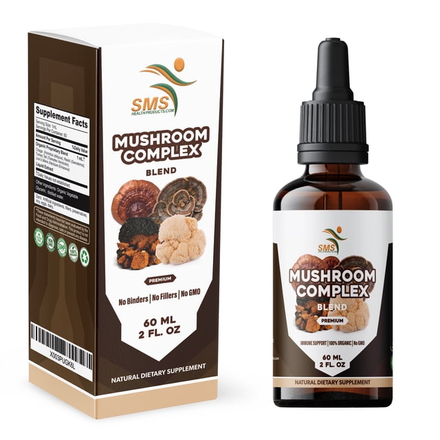 Mushroom Complex Extract Organic Non GMO Tincture Liquid Herbal Drops 2 ...