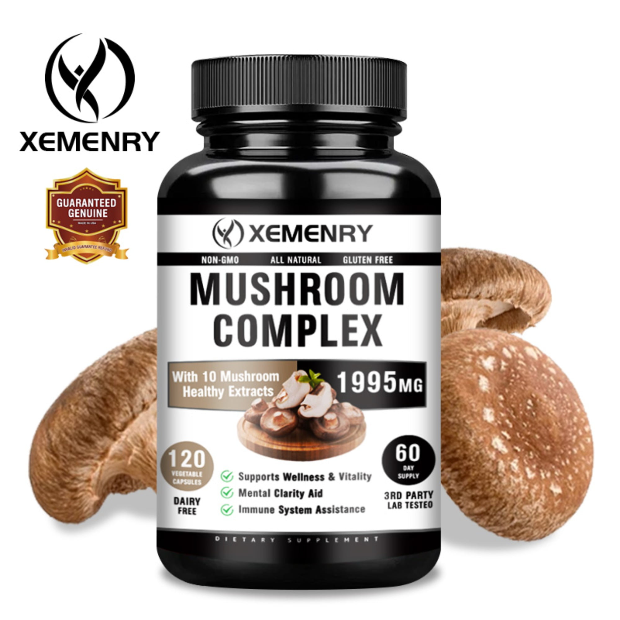 Mushroom Complex - Lions Mane, Cordyceps Sinensis - Nootropic Brain ...
