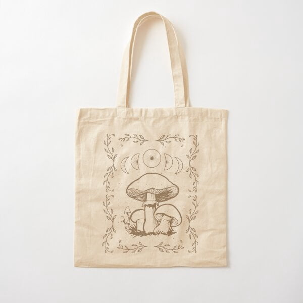 Mushroom Cottagecore Goblincore Aesthetic Cotton Tote Bag Canvas Tote ...