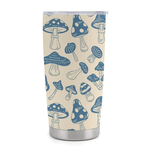 Mushroom Couples Car Cup with Handle Tumbler with Lids and Straws ...