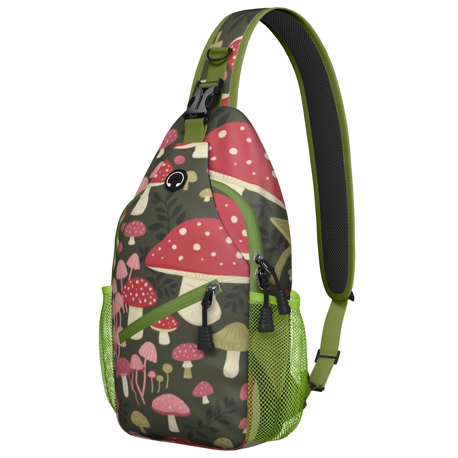 Mushroom Crossbody Sling Bag for Women Men Fashion Backpack Crossbody ...
