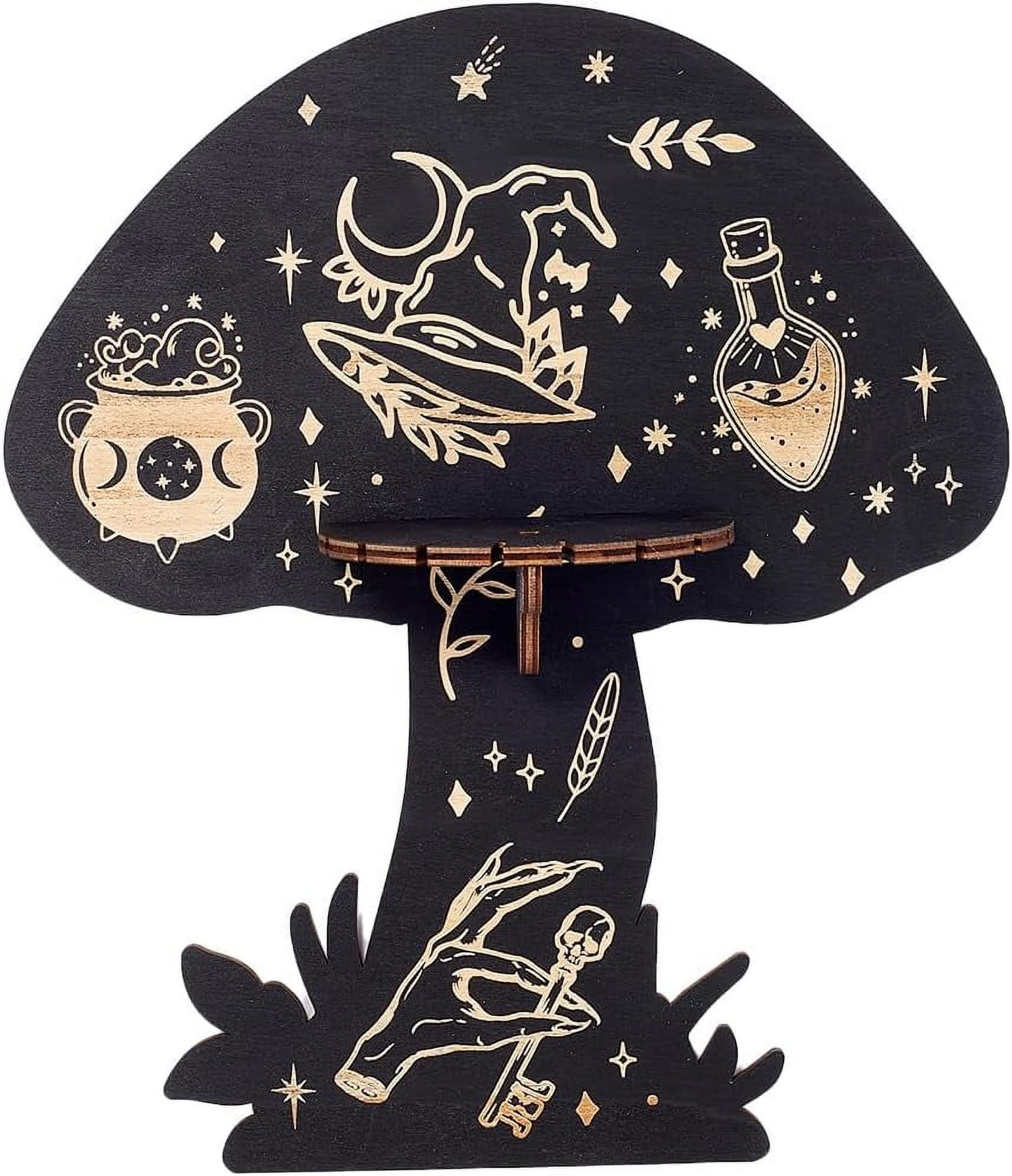 Mushroom Crystal Shelf Display Wall Crystal Shelf Witch Floating ...