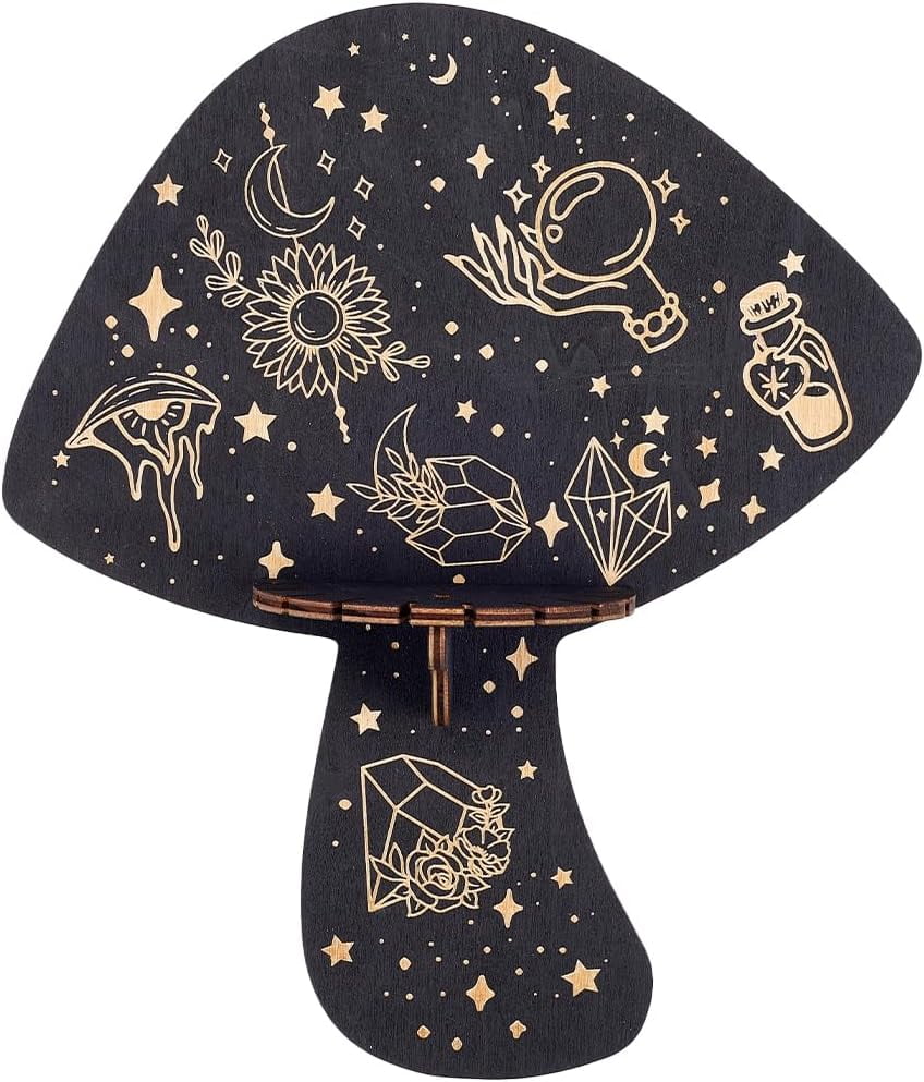 Mushroom Crystal Shelf Display Wall Crystal Shelf Sunflower Floating ...