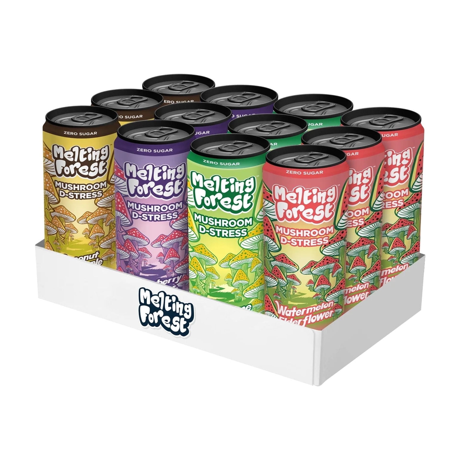 Mushroom D-Stress Drink 12 Pack by Melting Forest - Walmart.com