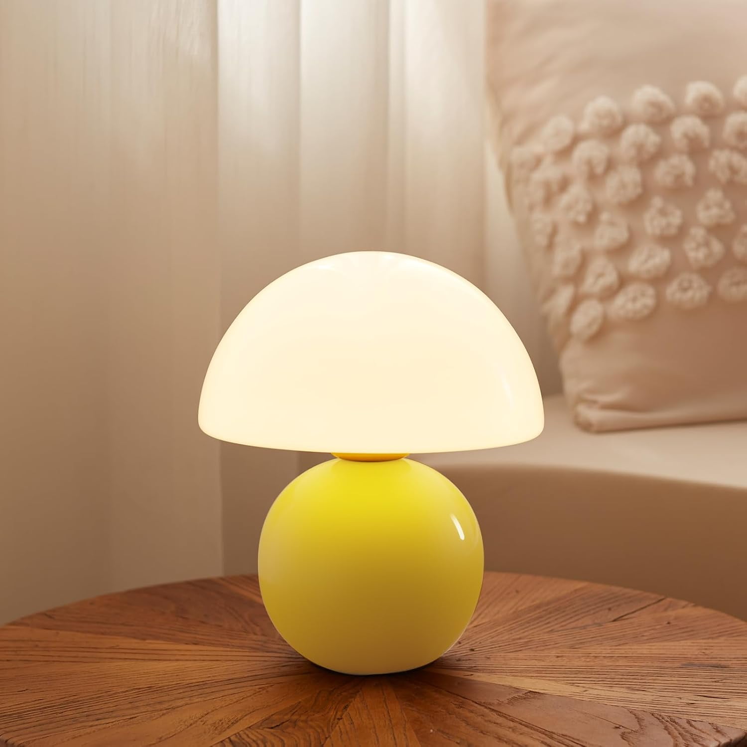 Mushroom Decor Lamp - Modern Mid-Century Mini Table Lamp for Bedroom ...